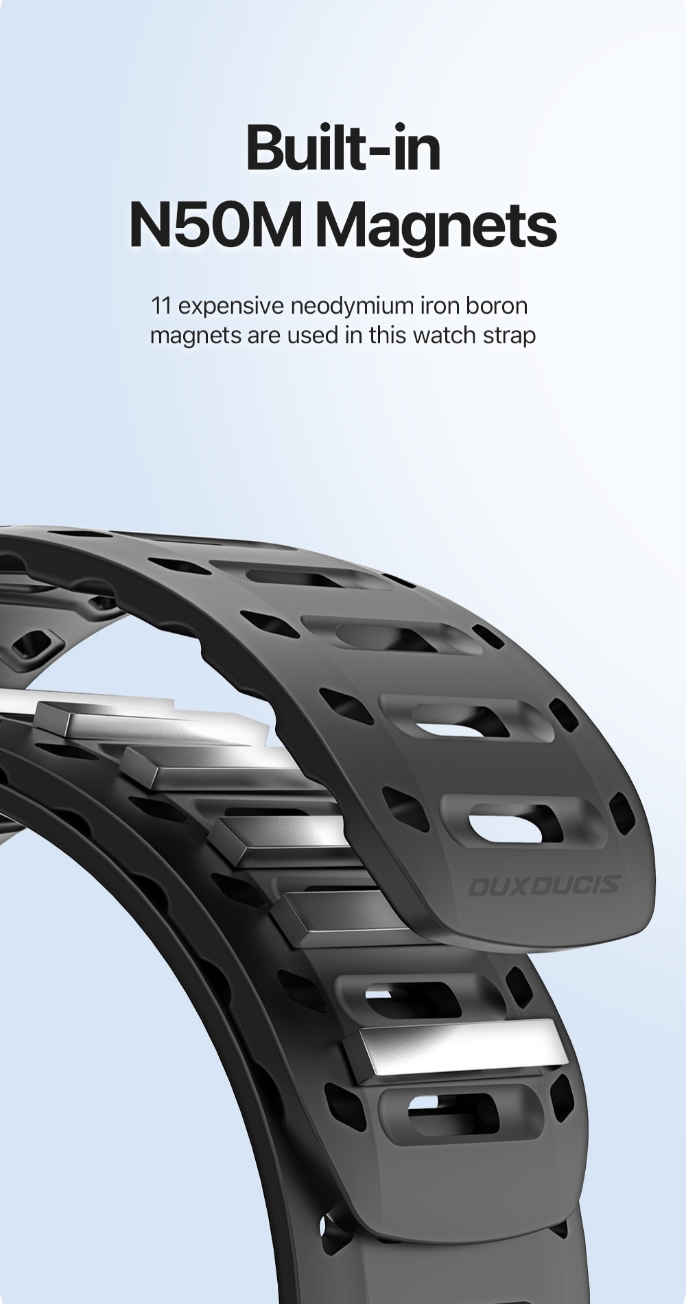 DUX CS Series Magnetic Watch Strap for iWatch Ultra S1 S2 S3 11 10 9 8 ...