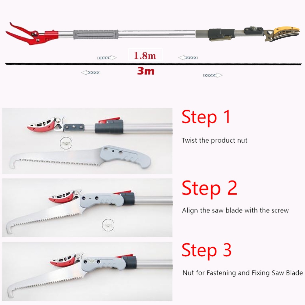 Fruit Picker 4 Meters Extendable High-altitude Fruit Cutter Scissors ...