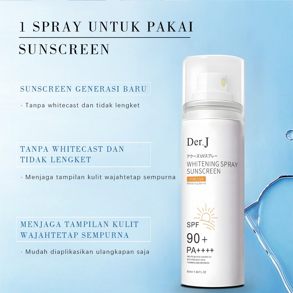 Der.J Whitening Sunscreen Spray SPF90 PA++++ | Shopee Malaysia