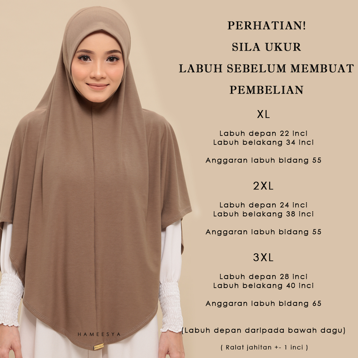 Tudung Labuh Cotton NAILA Tudung Berdagu Tudung Ironless Tudung Sarung ...