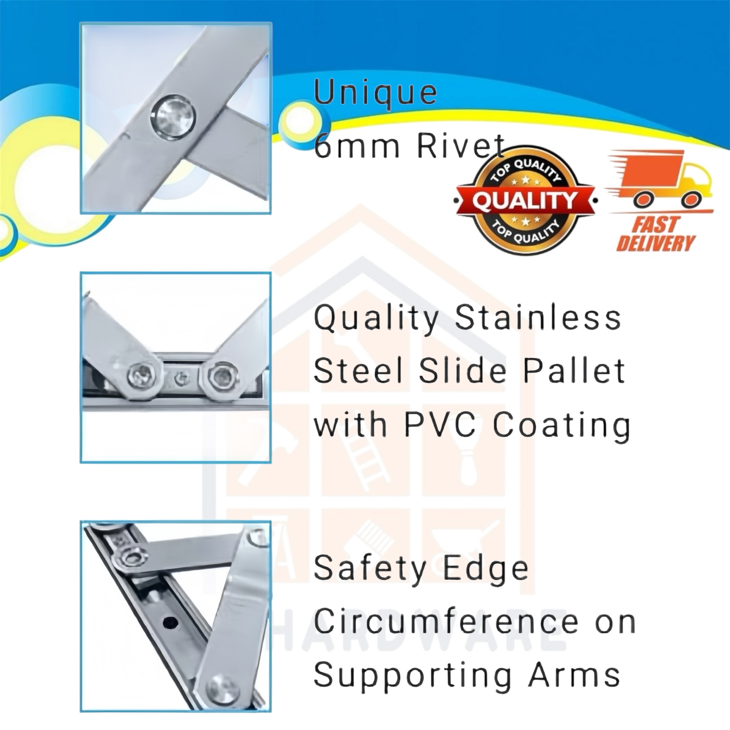 [UC Hardware] Casement Window Friction Stay Grade SUS304 Side Hung ...