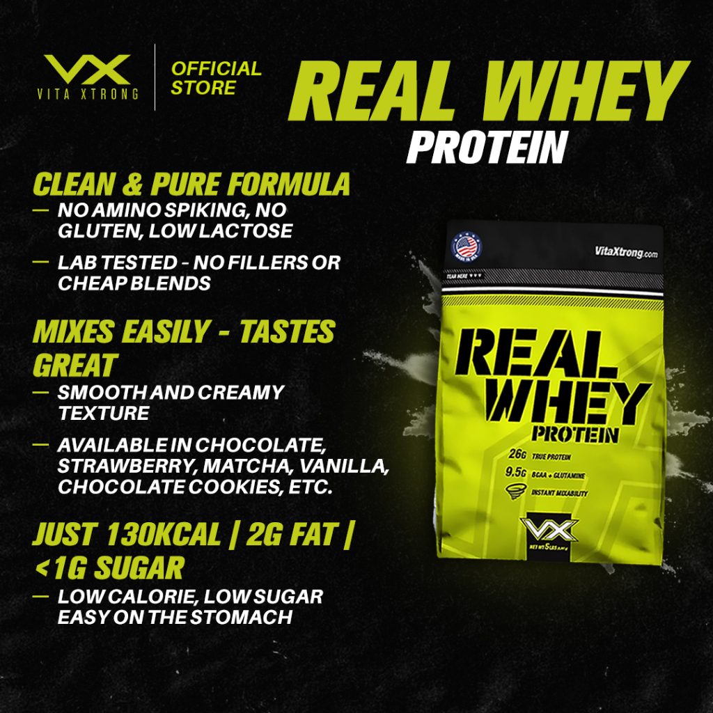 Vitaxtrong Real Whey Protein 5lbs | 26g High Protein, Lean Muscle ...