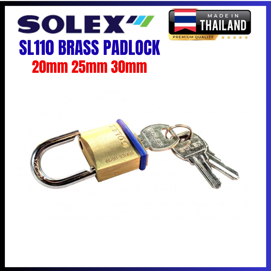 (100% Original) SOLEX Premium SL110 Brass Security Mini Padlock Travel ...