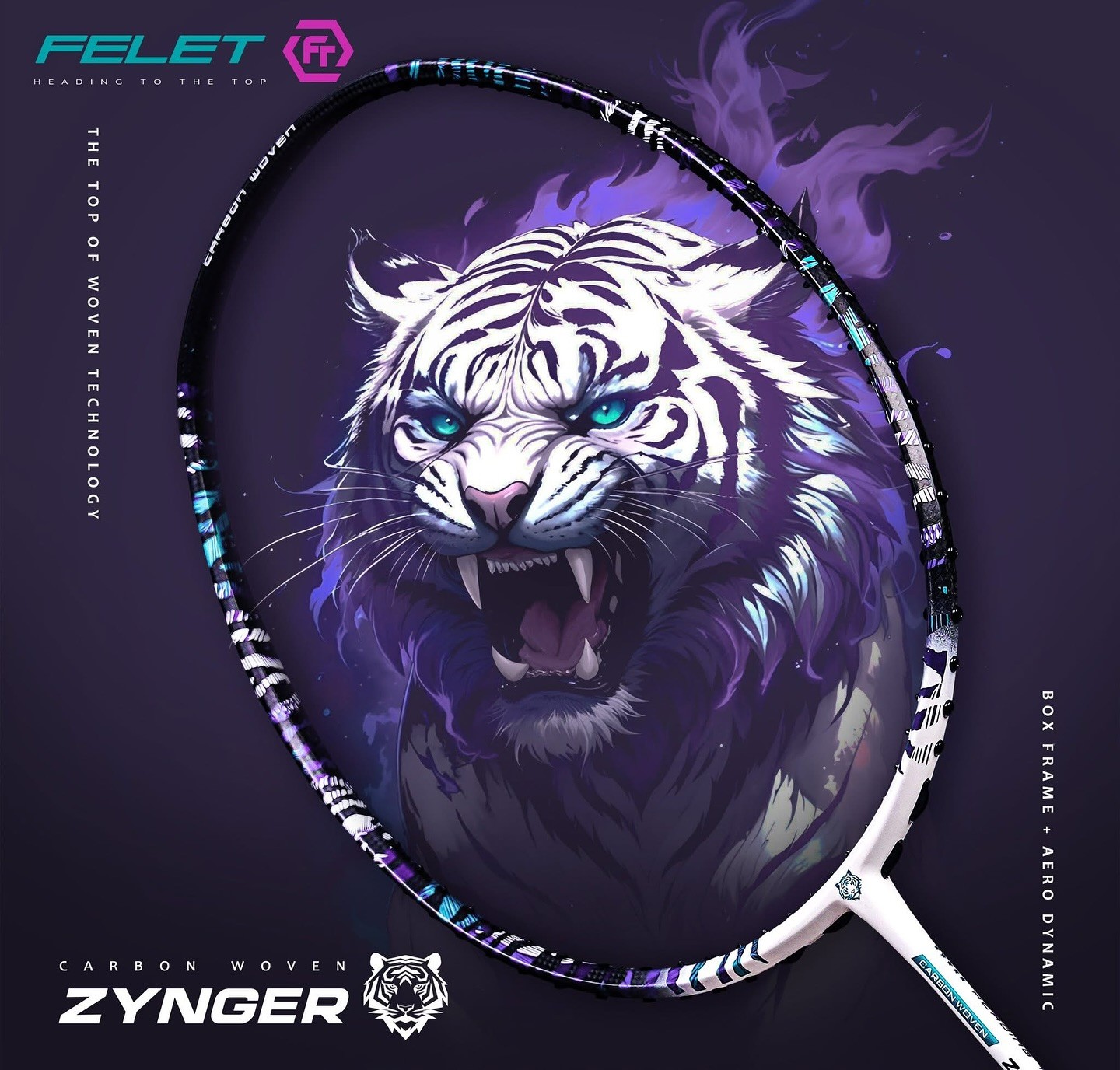 FELET CARBON WOVEN ZYNGER BADMINTO RACKET FELET ZYNGER [FREE STRING ...