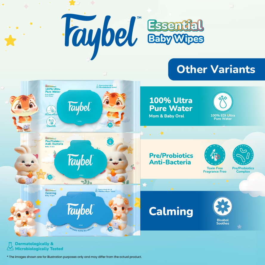 Faybel by Neutrovis Mom & Baby Essential Oral Wipes (100% Ultra Pure ...