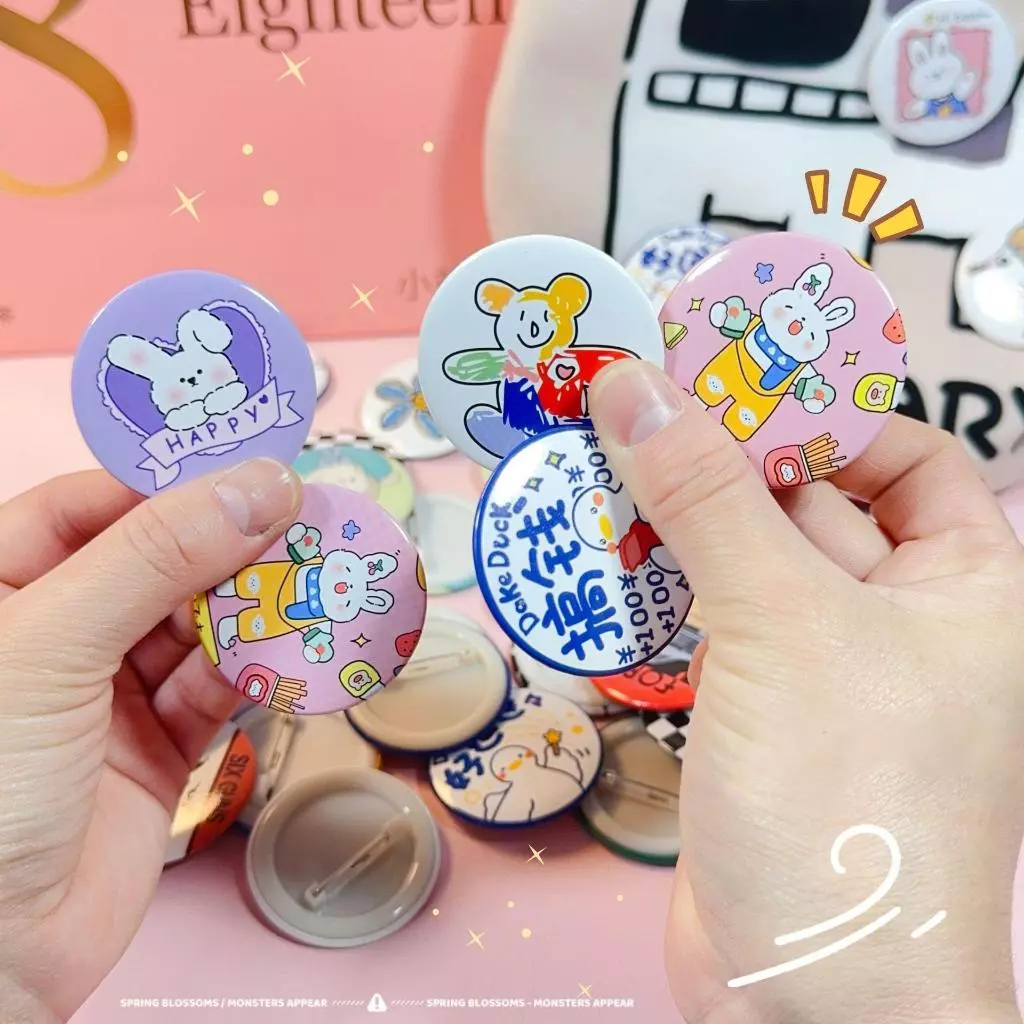 TT.idea 100pcs DIY safety pin button badge blank material button badge ...