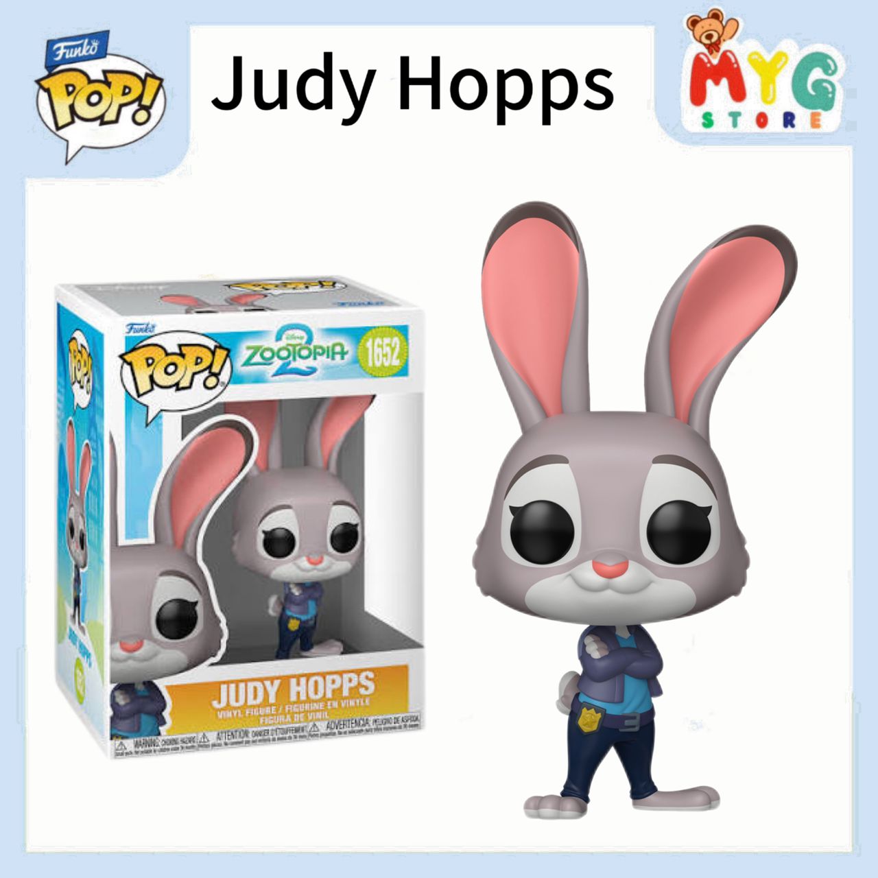 Funko Pop Vinyl Zootopia 2 Judy Hopps 1652 Collectible Original Figure ...