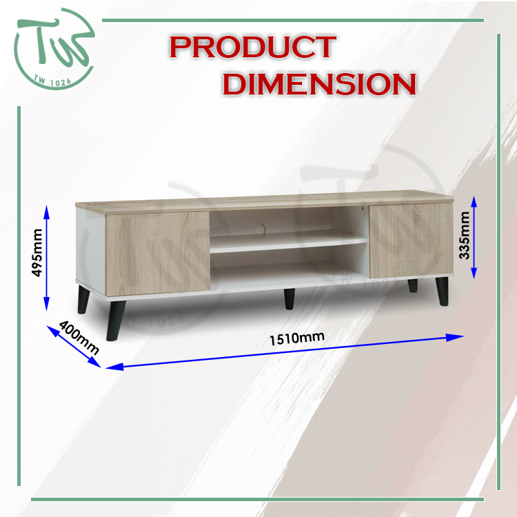 TW【KL & Selangor Saja】【Siap Pasang】5 FT TV Cabinet {Simple & Minimalist ...
