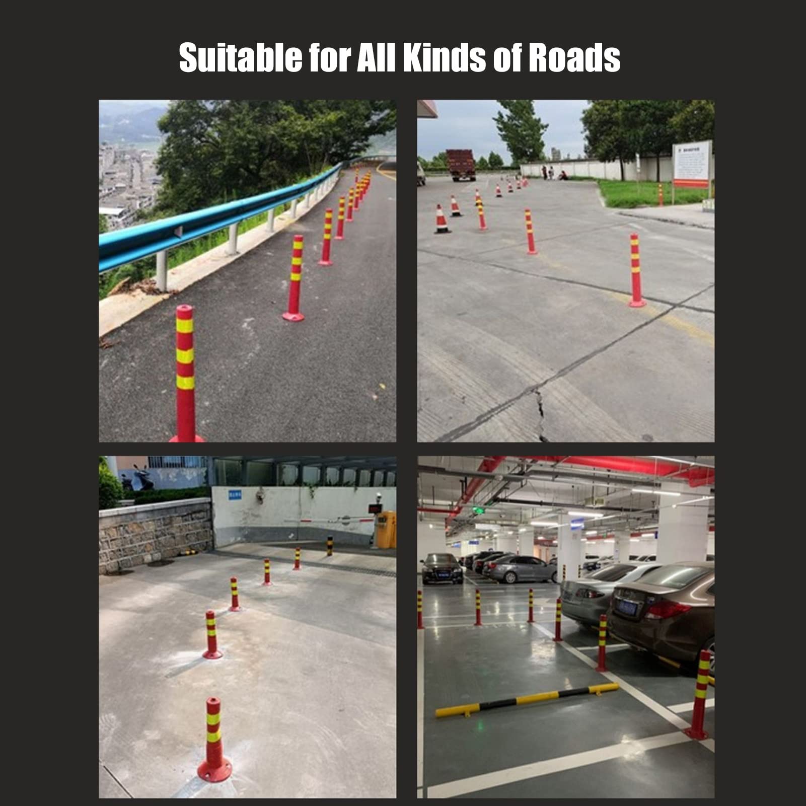 Traffic Elastic Column Safety Traffic Flexible Pole For Road Safety ...