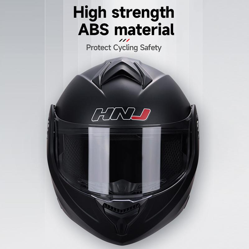 HNJ Flip Up Helmet Original 100% Motor Full Face Double Visor ...
