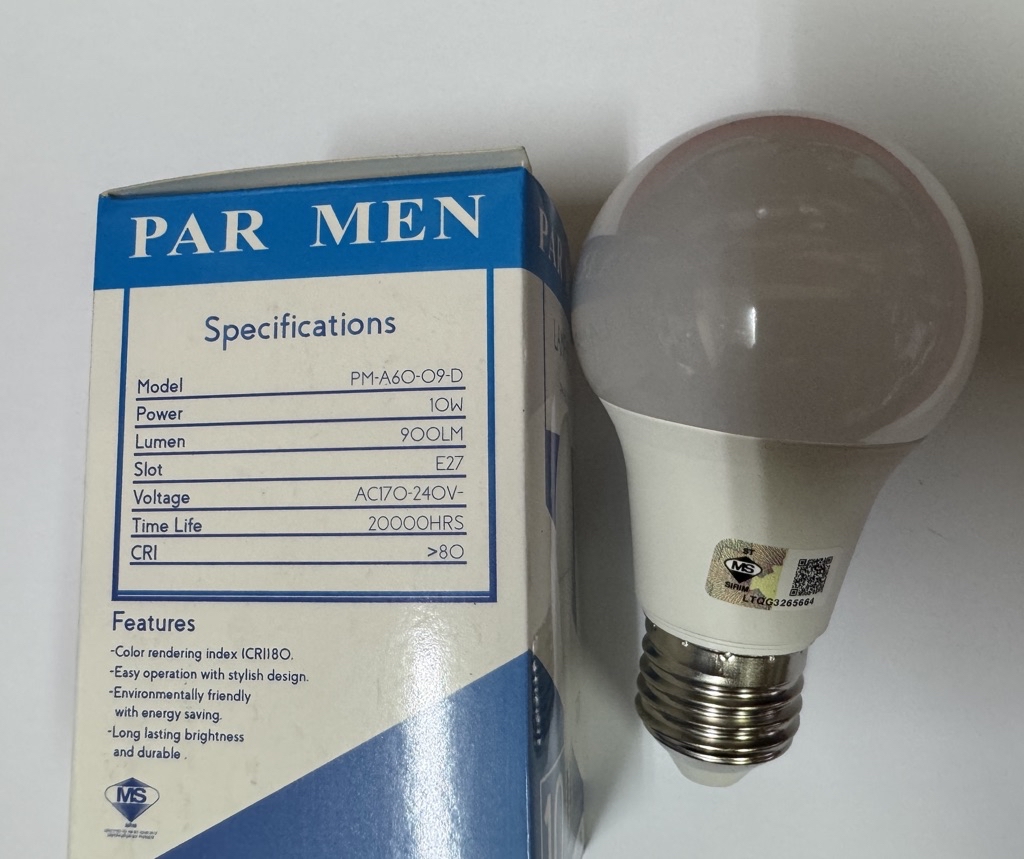 (10W / 15W) PAR MEN E27 LED STICK BULB -DAYLIGHT-WHITE / 10W LED A60 ...