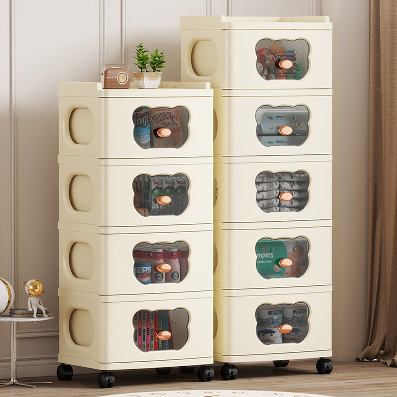 Drawer Storage Cabinet Living Room Movable Storage Cabinet Snack Multi ...