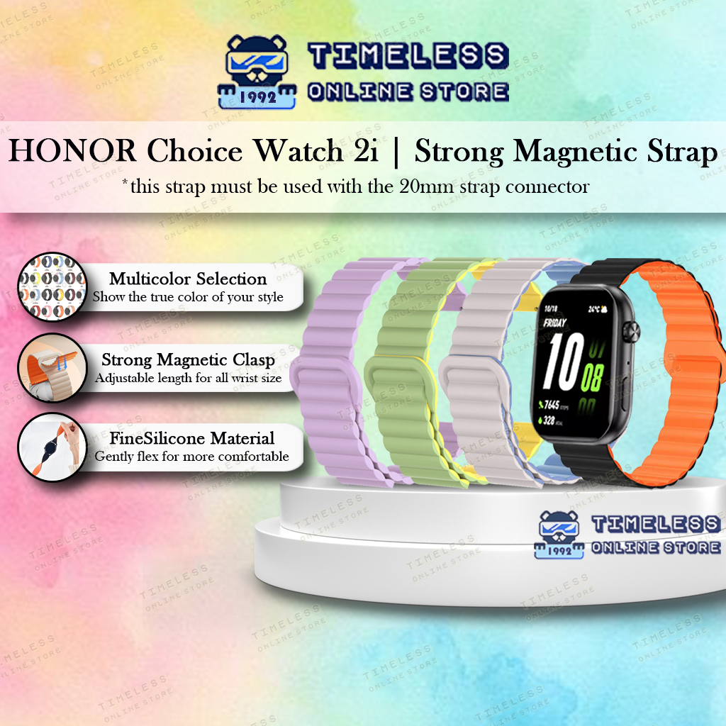 🇲🇾 HONOR Choice Watch 2i Strap, Strong Magnetic 20mm Band, High Quality ...