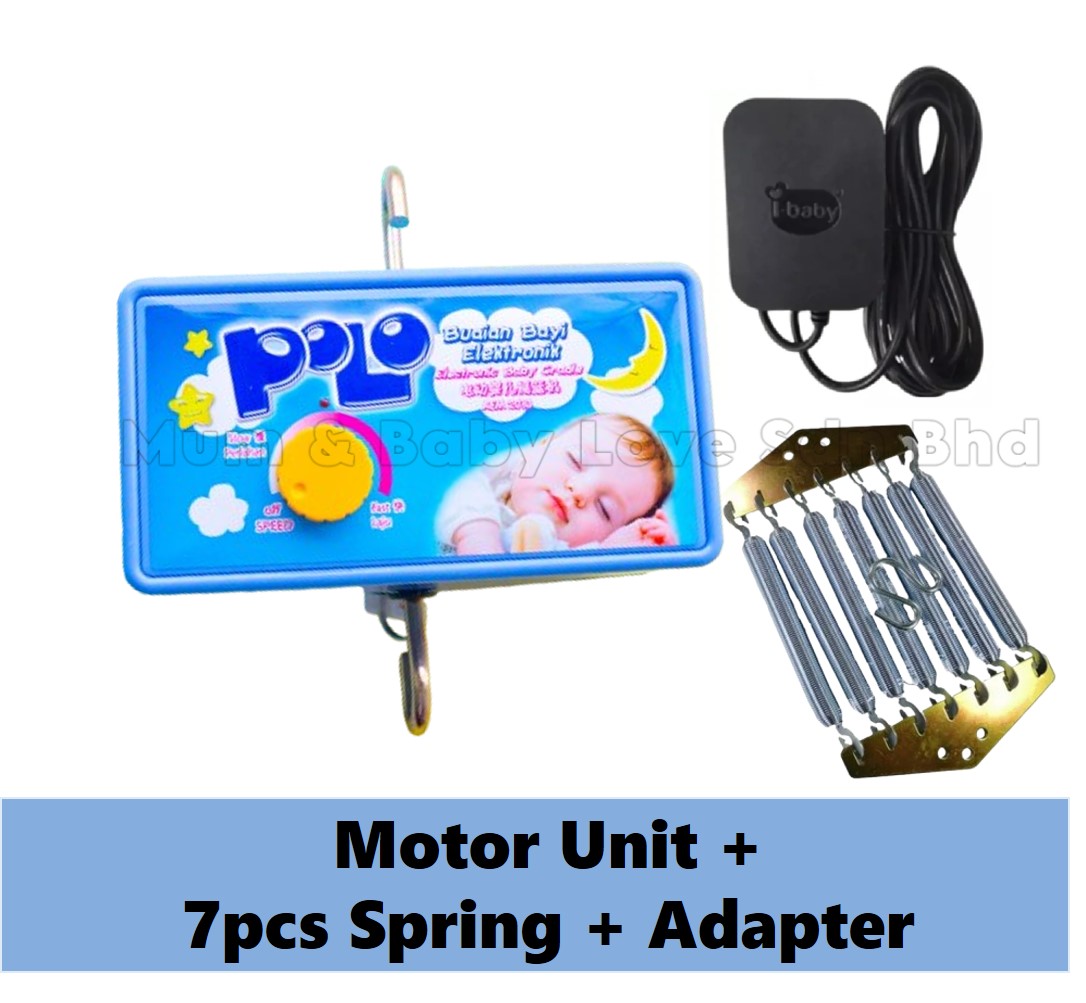 Polo Electronic Baby Cradle with 7pcs Spring & Adapter (1 Year Warranty ...