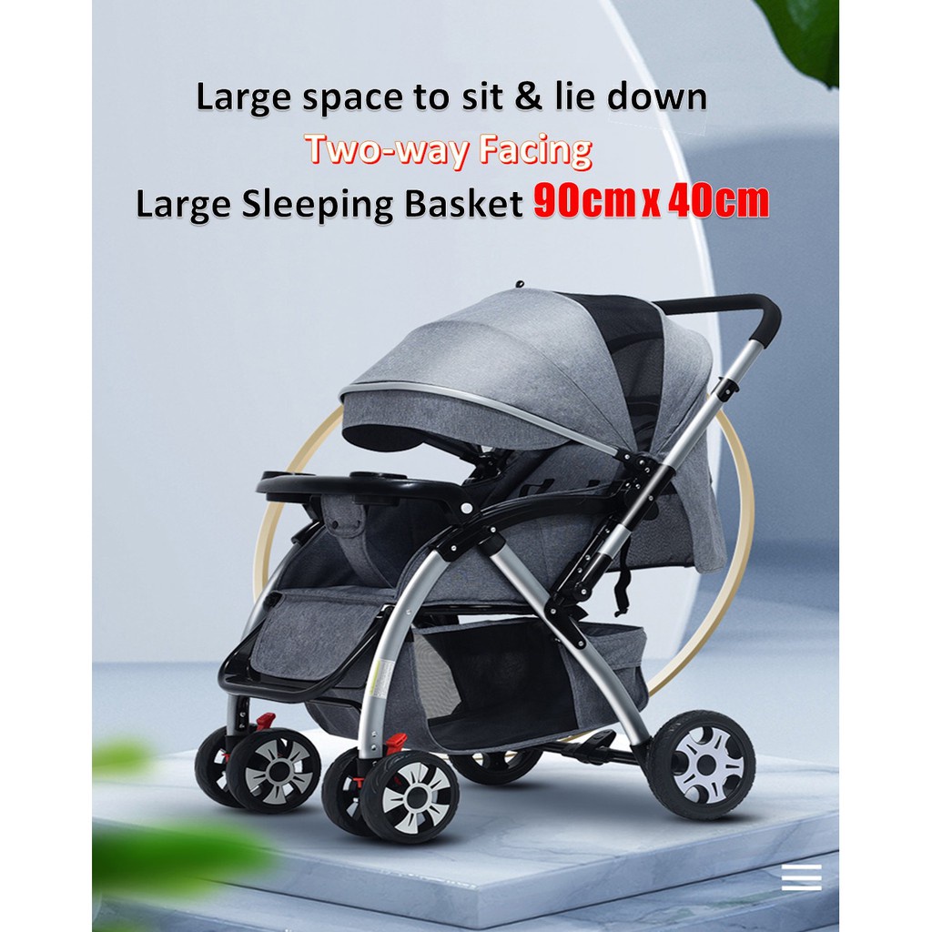 10YR WRTY 🪅2 Two Way Facing Lightweight HY6601 Baby Stroller Prams ...