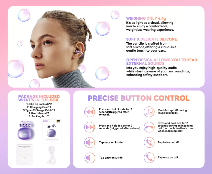 In-ear wireless Bluetooth earphones, AI high-definition noise ...