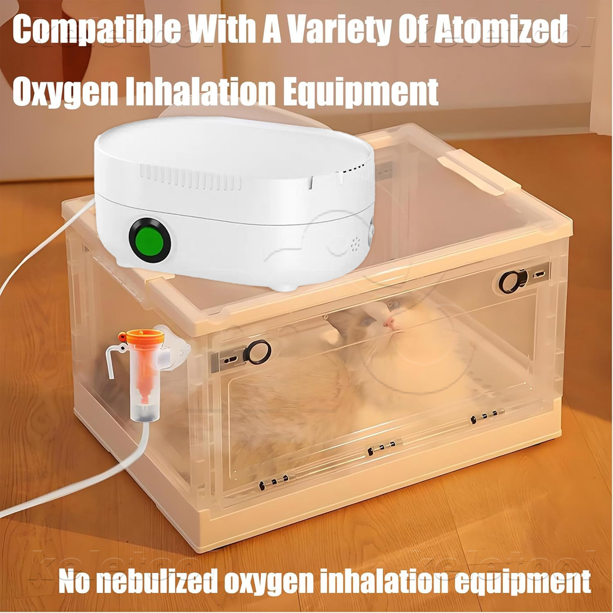 Pet Portable Nebulizer Machine Pet Cat Atomization Box Oxygen Cage Pets ...