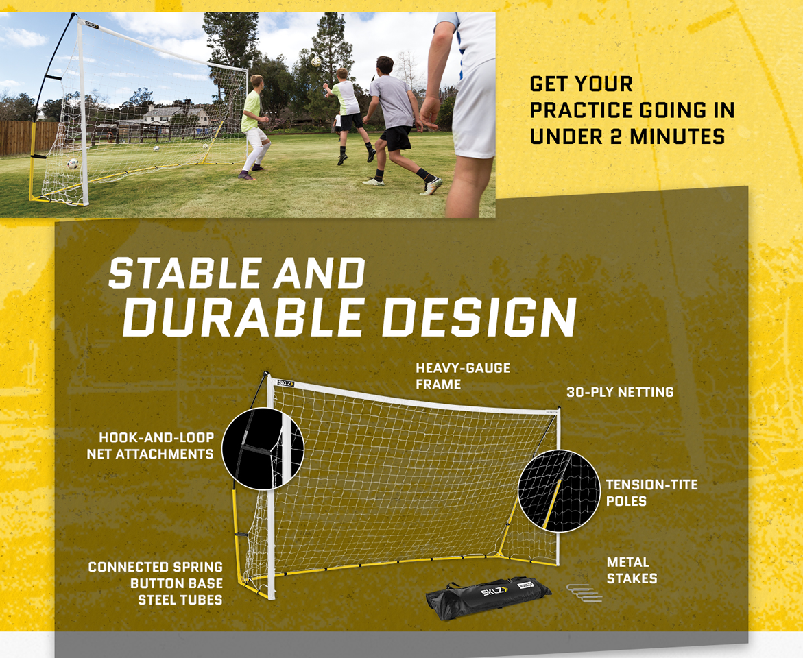 SKLZ Quickster Soccer Goal - Portable Goal for Backyard & Field ...
