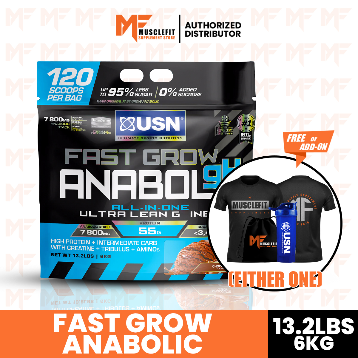 USN Fast Grow Anabolic lean Weight Gainer 4 kg / 6 kg - Makanan ...