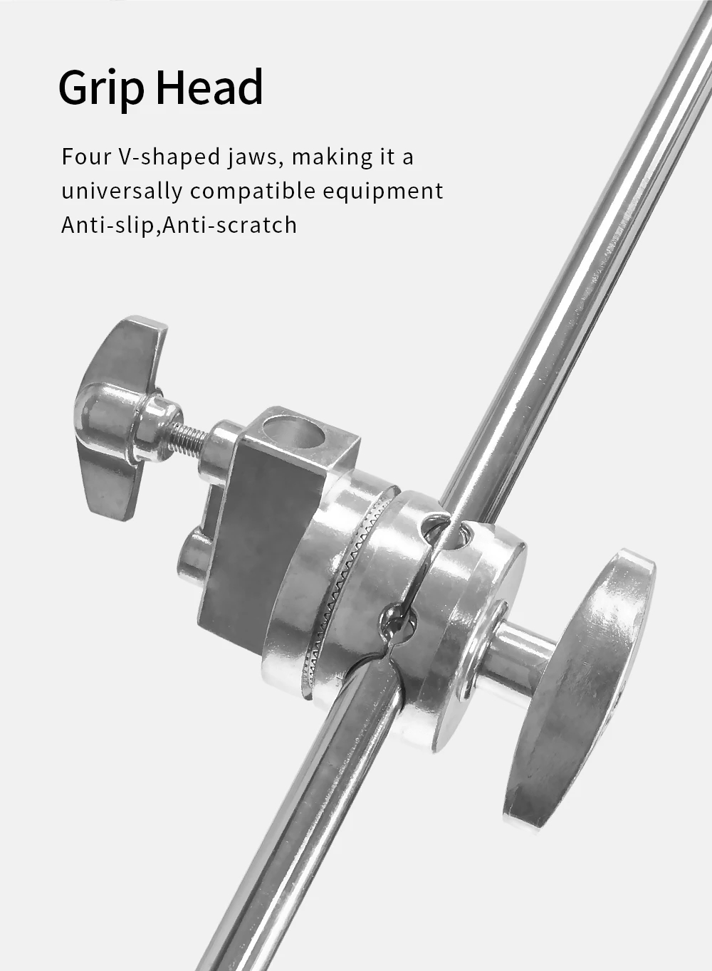 330cm Stainless Steel C-Frame with Wheeled Crossbar and Tripod Head ...