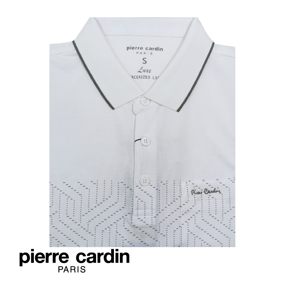Pierre Cardin Mens Short Sleeve Fullprint Graphic Polo Tee With ...