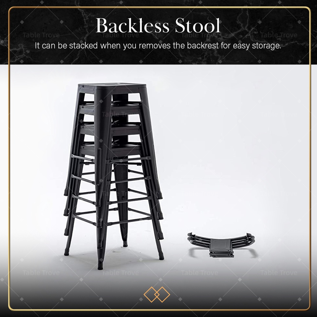 【𝐒𝐡𝐢𝐩𝐬 𝐰𝐢𝐭𝐡𝐢𝐧 𝟐𝟒𝐡】76CM Bar Stool Cafe Chair Metal Dining Chair Bar ...