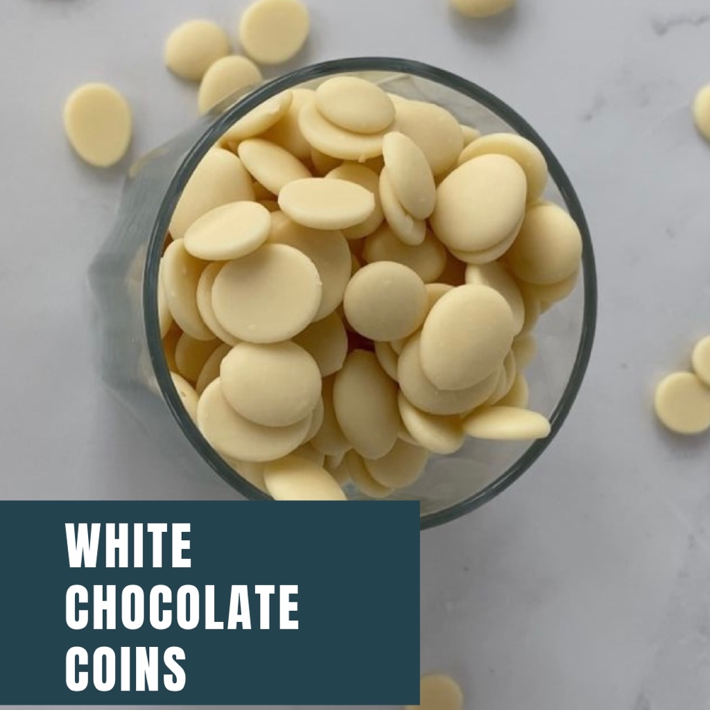 White Chocolate Coins 白巧克力硬币Cip Coklat Putih 500g/1kg | Shopee Malaysia
