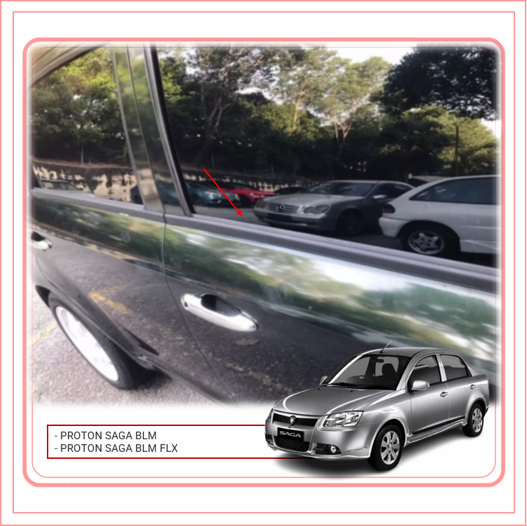 ORIGINAL PROTON SAGA BLM FL FLX MOULDING DOOR GLASS LINING RUBBER OUTER ...