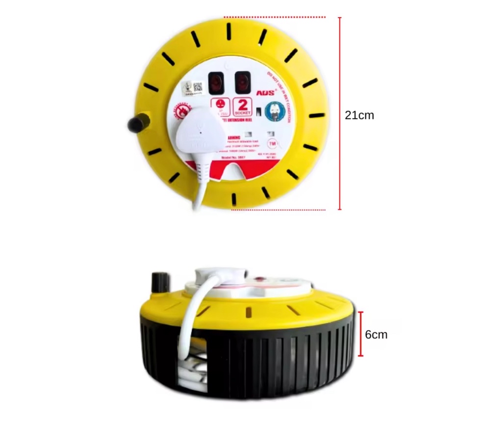 (7Meter/10Meter) ADS 2Gang Cable Box / Cable Reel / Sirim Approval ...