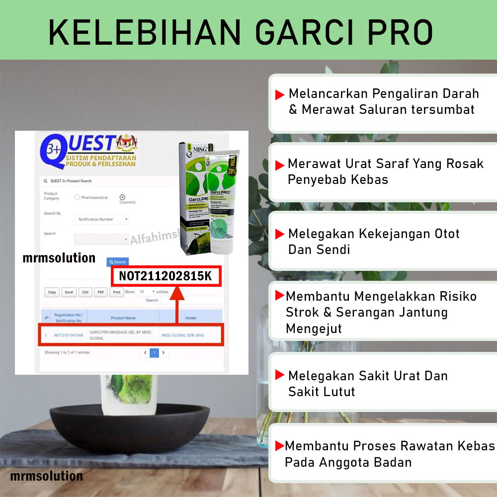 GARCI PRO MASSAGE GEL [ORIGINAL & READY STOCK] GARCI PRO GEL KEBAS ...