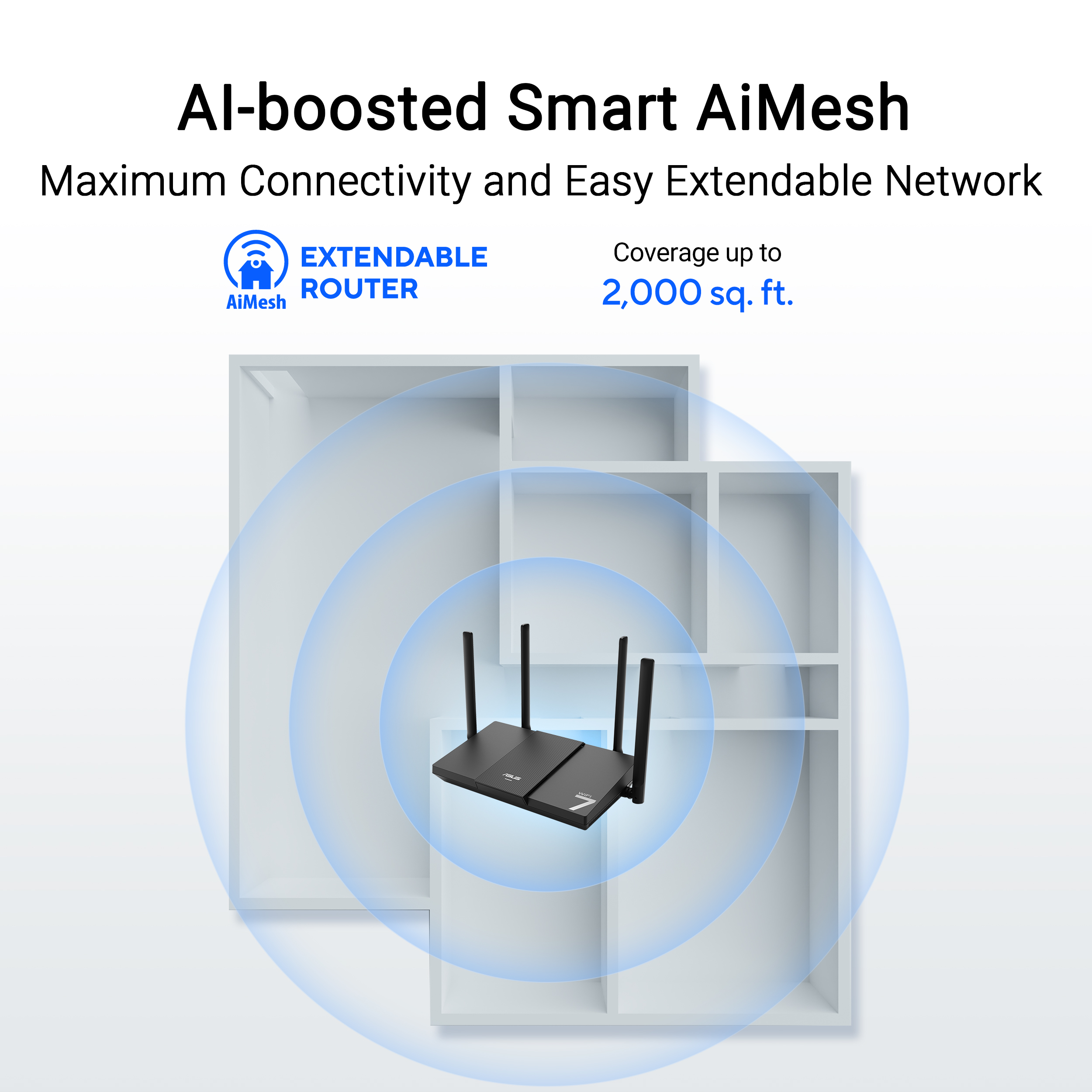 [Great Deal] ASUS RT-BE50 WiFi 7 Router | 3600 Mbps Speed | Covers Up ...