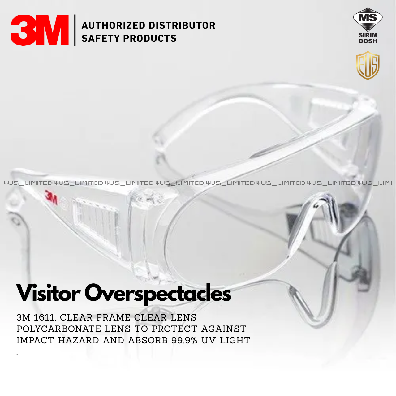 3M 1611 Safety Eyewear Protection Glasses Goggle Clear / Transparent ...