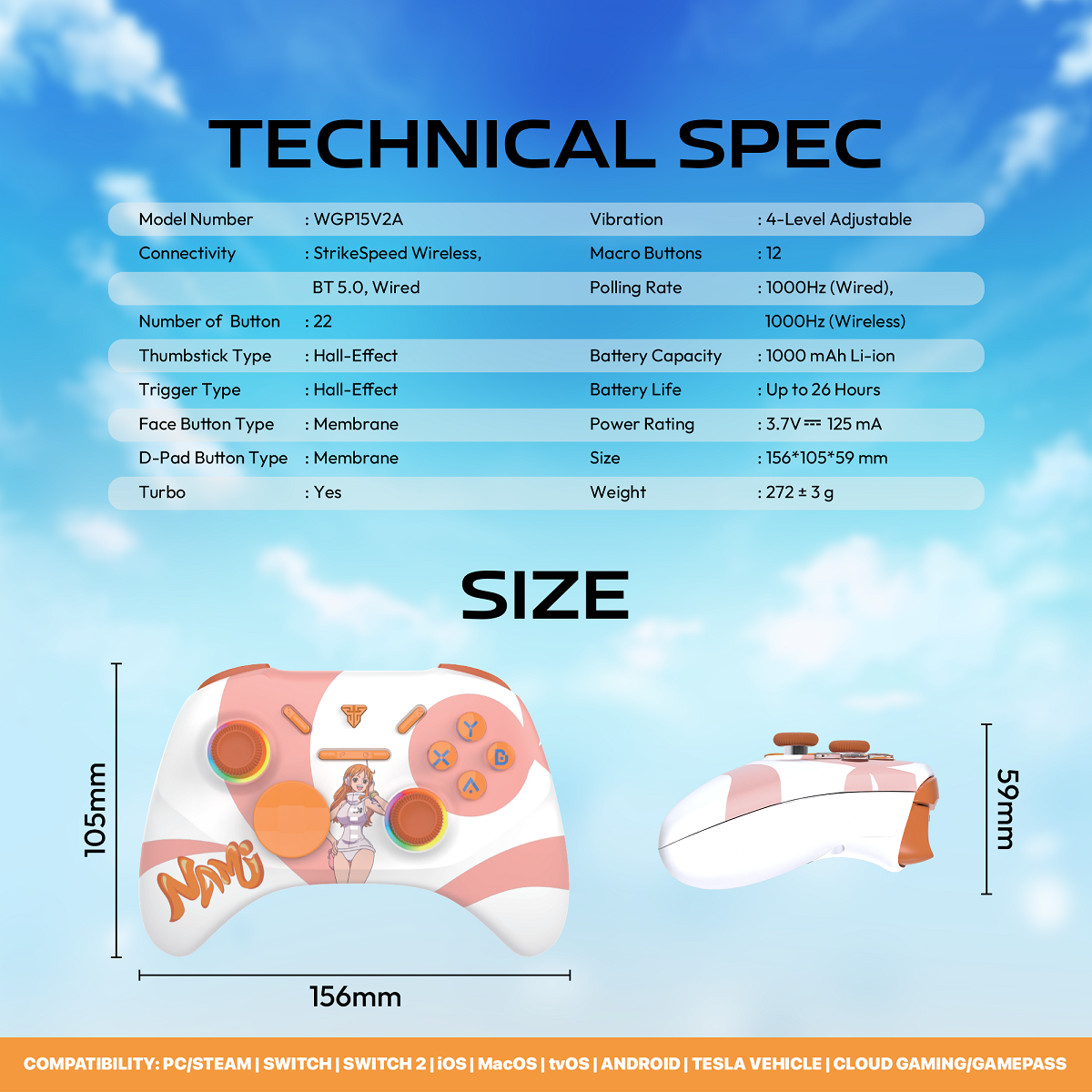 Fantech x One Piece WGP15v2a EOS PRO II A Fantech Wireless Gaming ...