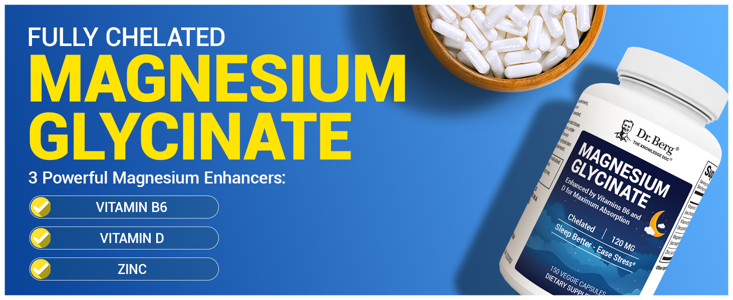 Dr. Berg | Magnesium Glycinate Capsules with Clean, Potent & Pure ...