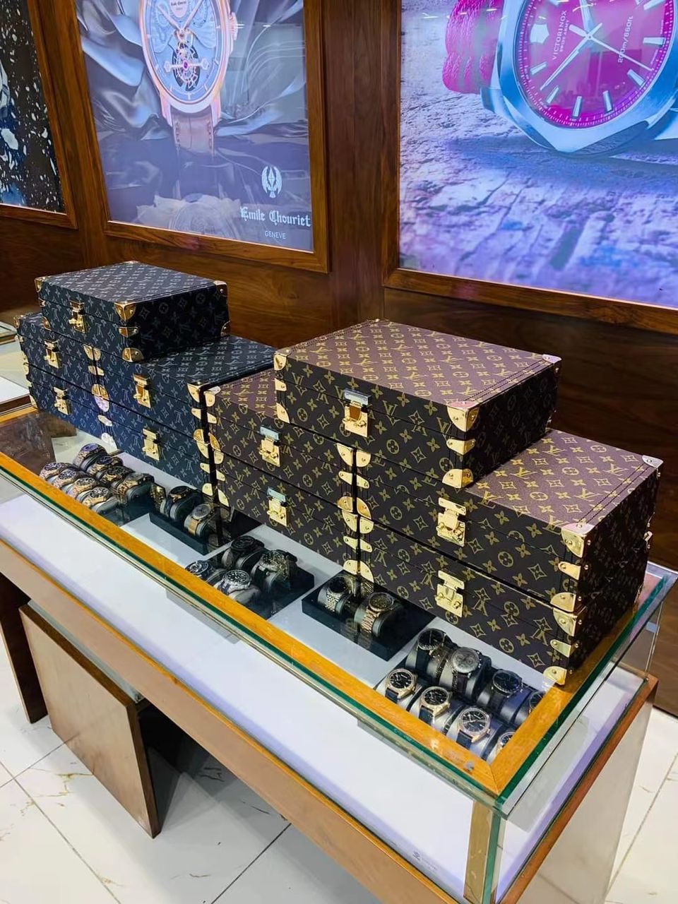 Ezego Luxury High-end watch storage box 10-bit with tray layer jewelry ...