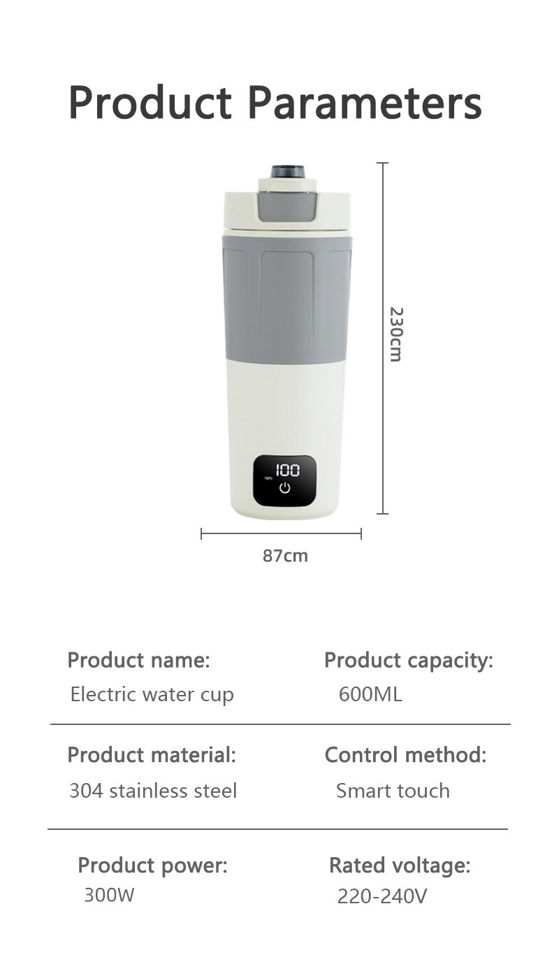 Travel self-heating kettle portable electric kettle 600ML heating ...