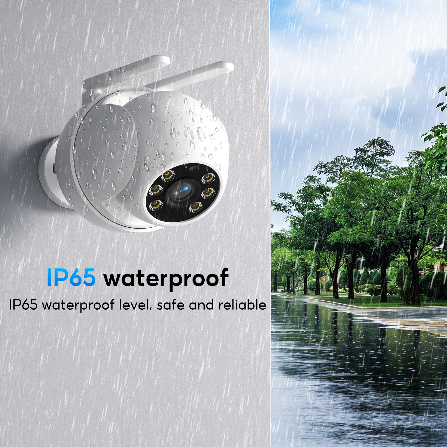 MeeGoo Smart Wifi Camera 4MP Full HD IP65 Waterproof Auto Tracking CCTV ...