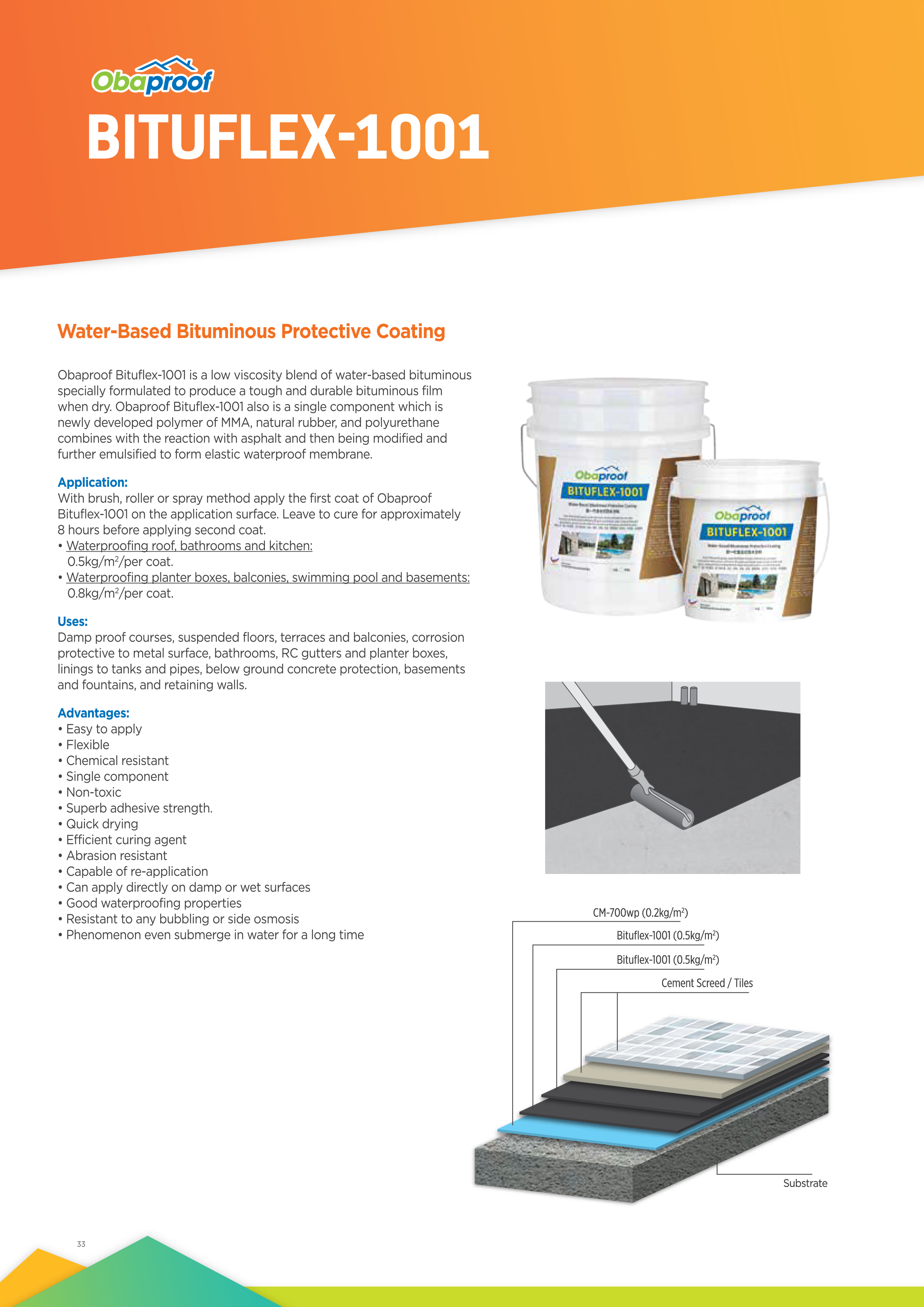 OBAPROOF BITUFLEX 1001 5/18KG WATER BASED BITUMINOUS PROTECTIVE ...