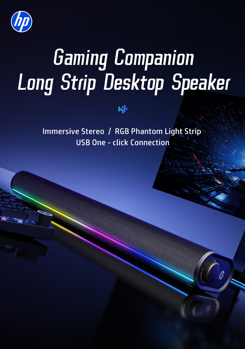 HP S1X Desktop Bluetooth Speaker RGB Lighting Effect Dual Mode ...