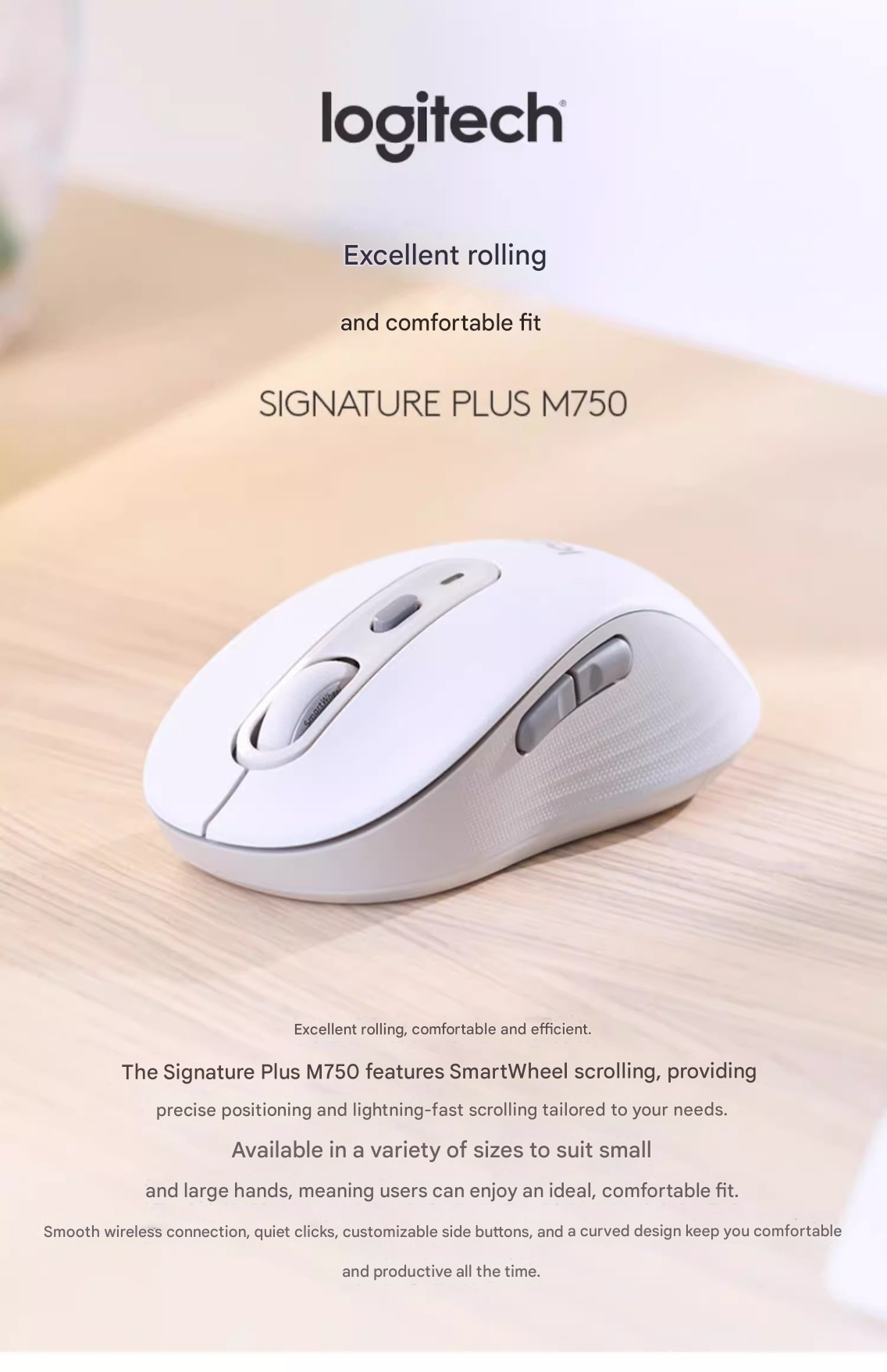 Logi M750 Wireless Bluetooth Tri-Mode Mouse | Silent 2.4G + BT ...