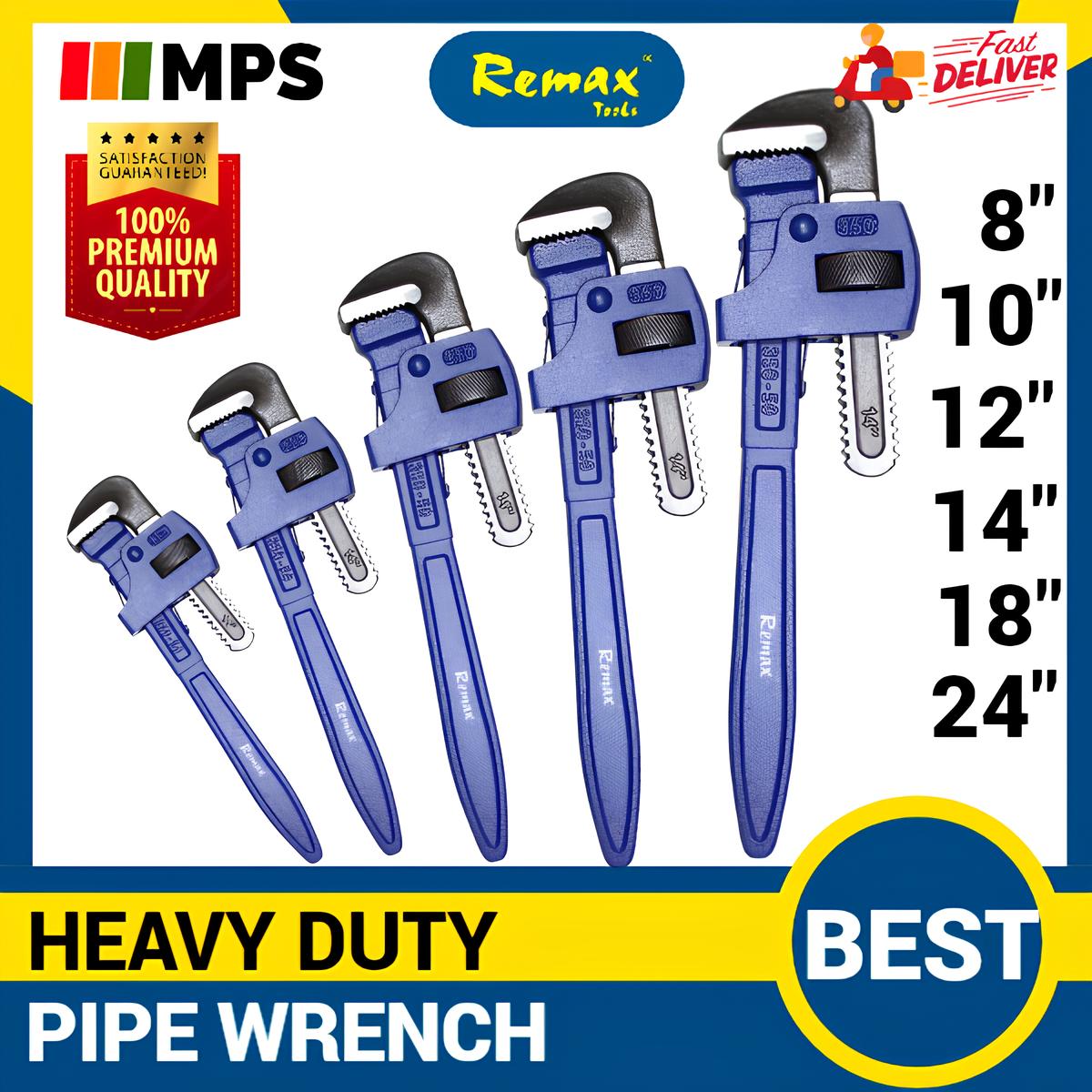 REMAX PIPE WRENCH Heavy Duty Adjustable Plumbing Pliers Clamp Plumber ...