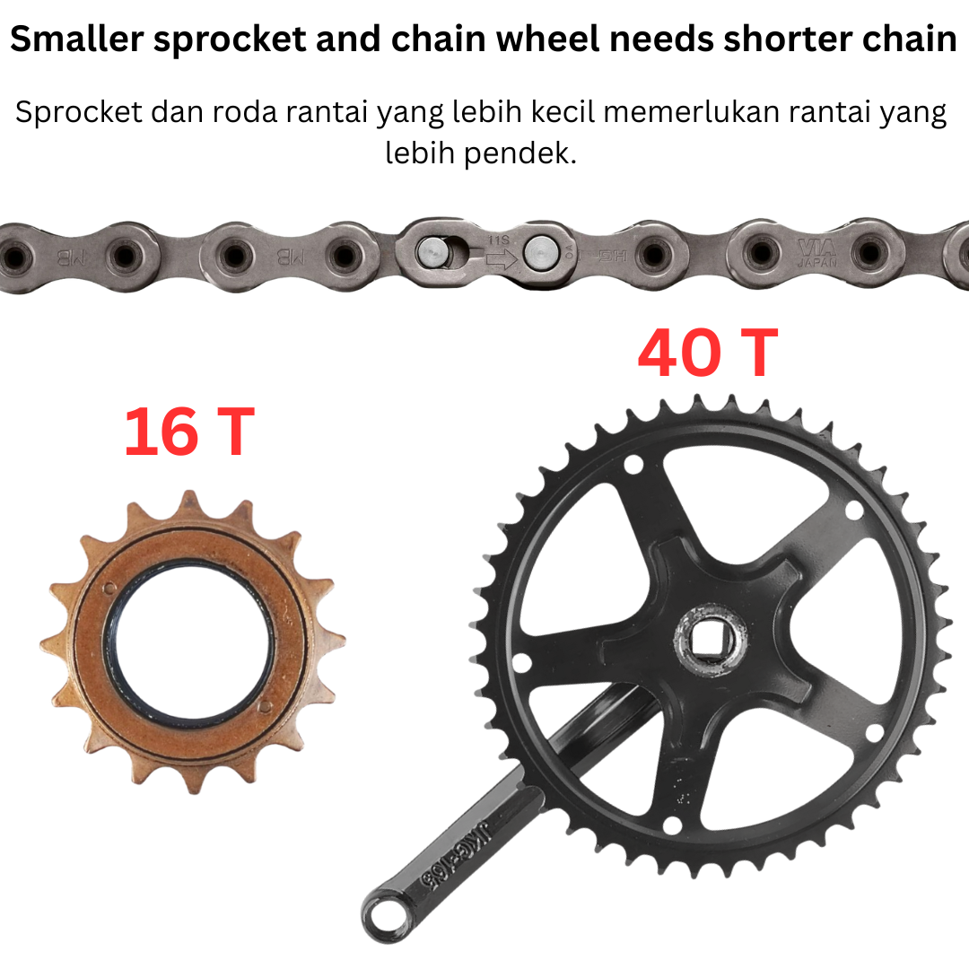 Bicycle single speed chain 98 links/104 links | Shopee Malaysia