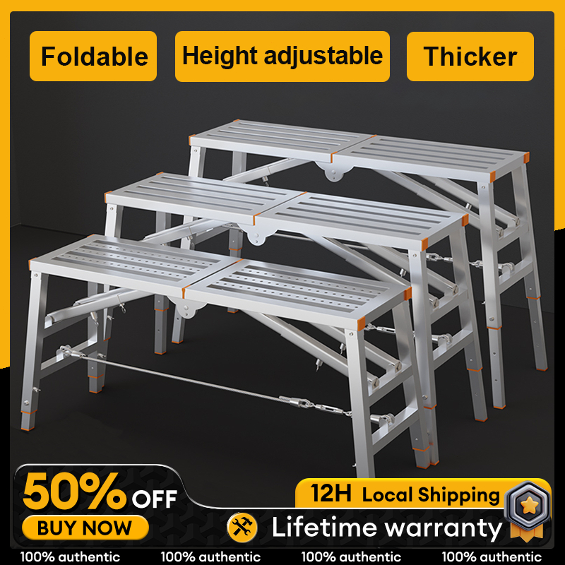 200CM Foldable Working Platform Heavy Duty Scaffolding High Stool Work ...