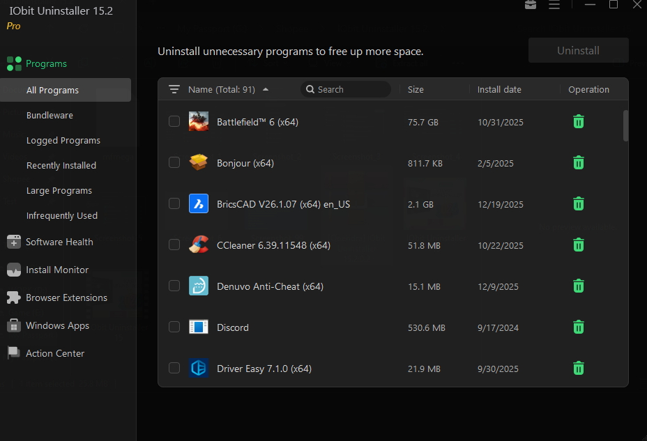 IObit Uninstaller Pro 15.3 🔥Removes Unwanted Programs, plug-ins and ...