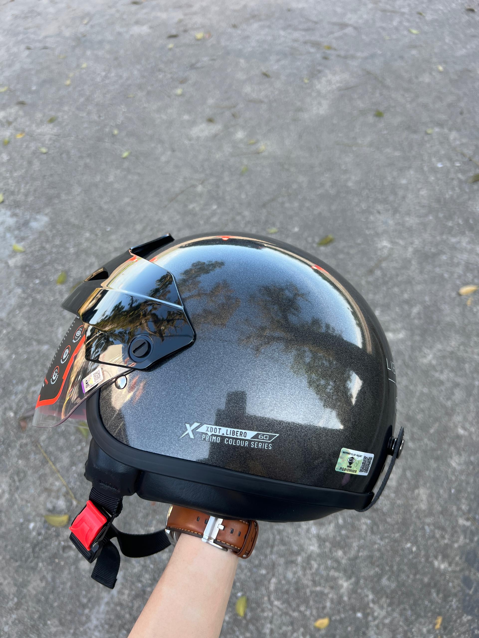 X-DOT G118 Libero Plain Half Helmet Vespa Scooter Helmet Cruiser ...