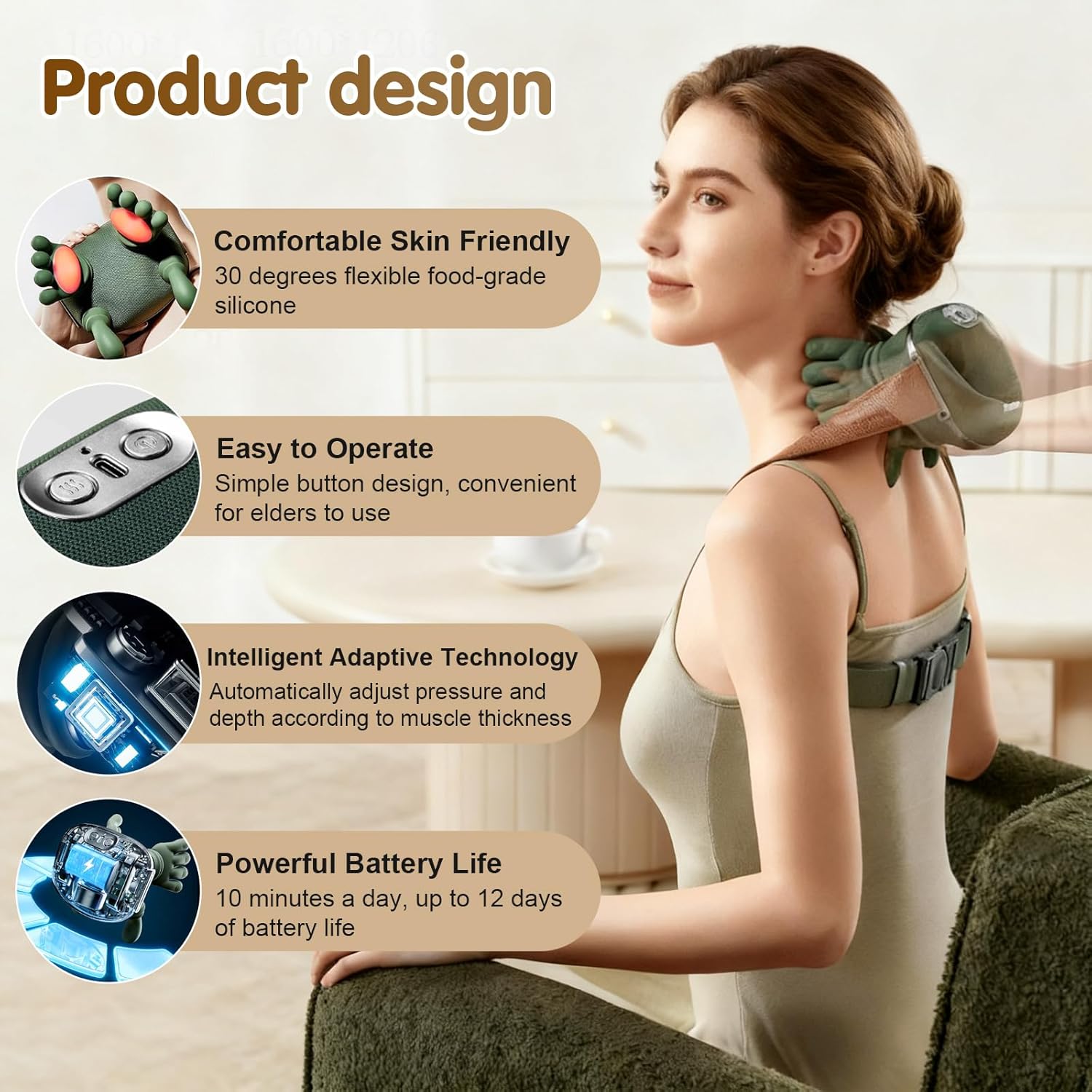 Shoulder and Neck Massager Cervical Spine Massager Trapezius Neck ...