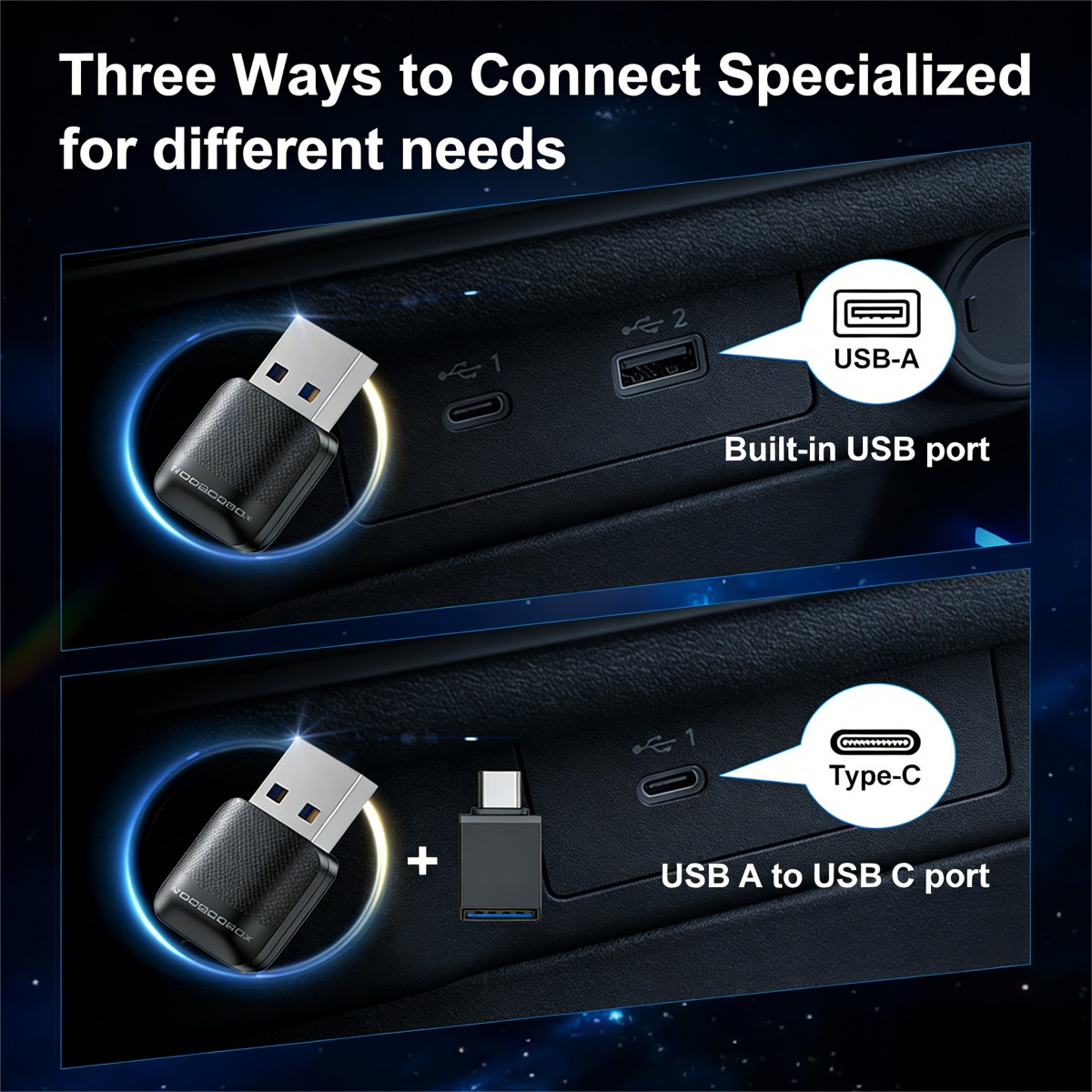 Acroder M10 Wired to Wireless CarPlay Adapter Android Auto Original ...
