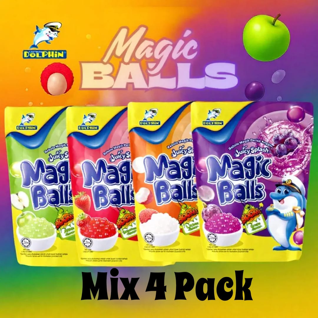 Captain Dophin Magic Ball 4 Flavour Halal ( Strawberry Grape Apple ...