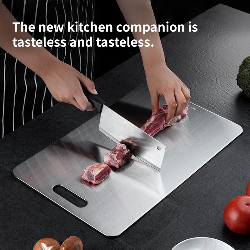 316 Stainless Steel Cutting Board Double-Side Kitchen Chopping Board ...