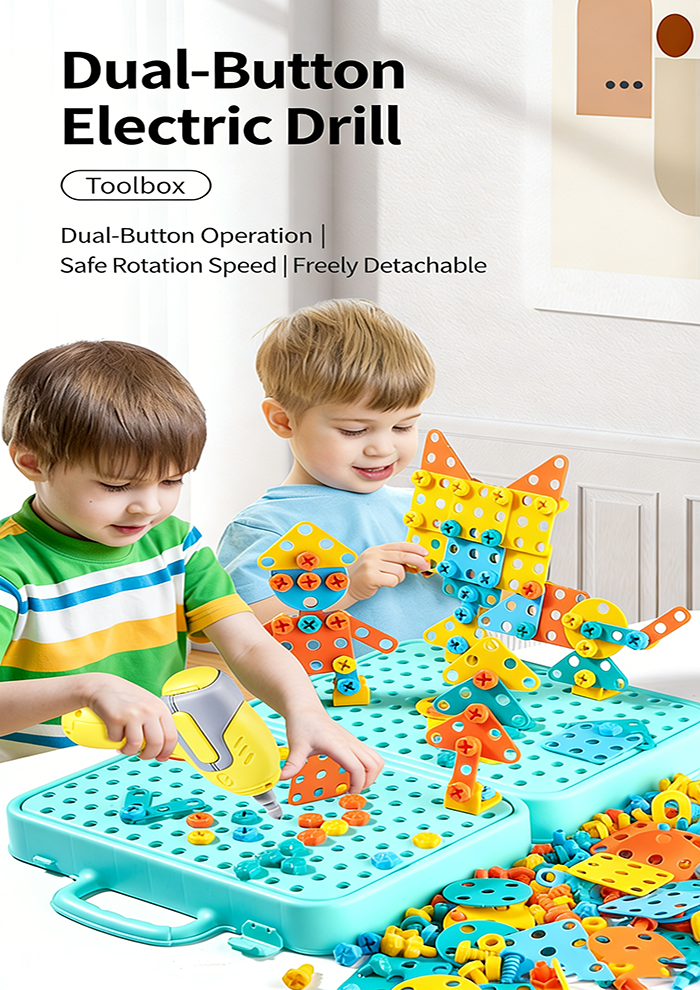 NIKO Building Blocks Children Electric Drill Toy Set Screw Puzzle Kids ...